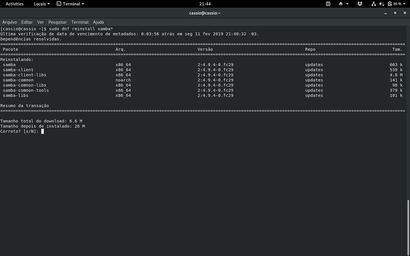 Como usar o SAMBA com interface gráfica (mais prático) no Fedora 29 ...