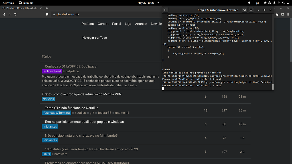 Erro ao iniciar o chrome no linux mint. Nao mostra a tela inicial do ...