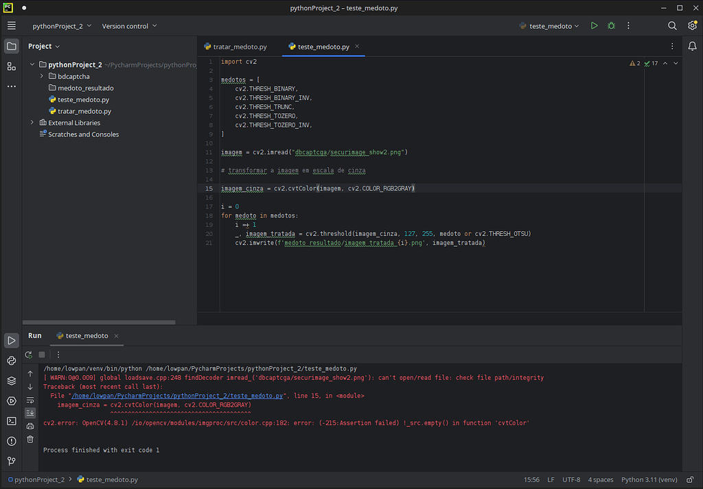 Erro De Syntax Biblioteca Opencv Python Programação E Desenvolvimento