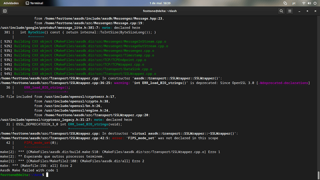 Erro ao instalar o openDash - Linux - Diolinux Plus