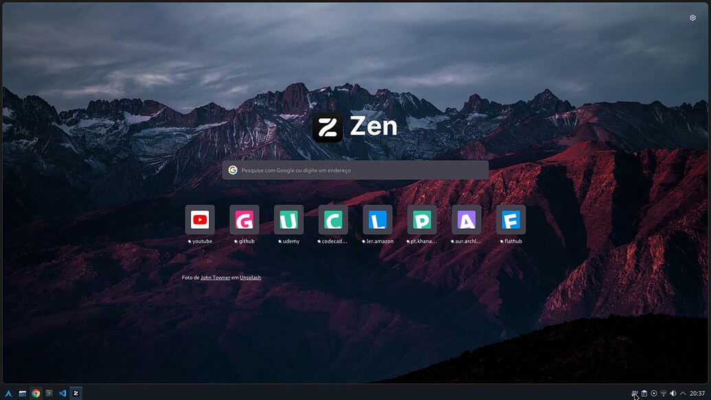 Zen browser, um browser minimalista, estilo Arc browser - Linux ...