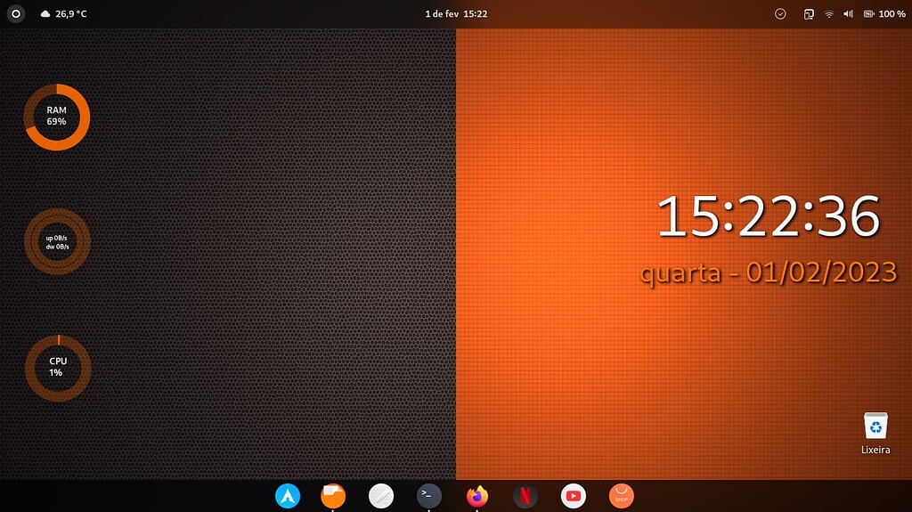Arch Linux Gnome Minha Personalização Diolinux Plus