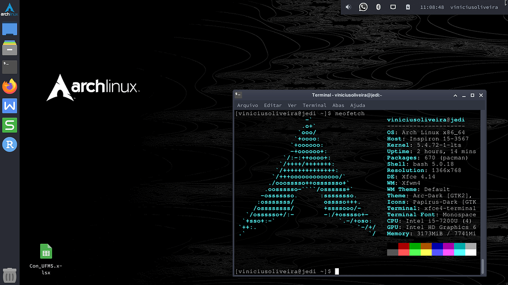 Arch linux XFCE com painel estilo unity - Customização e Temas ...