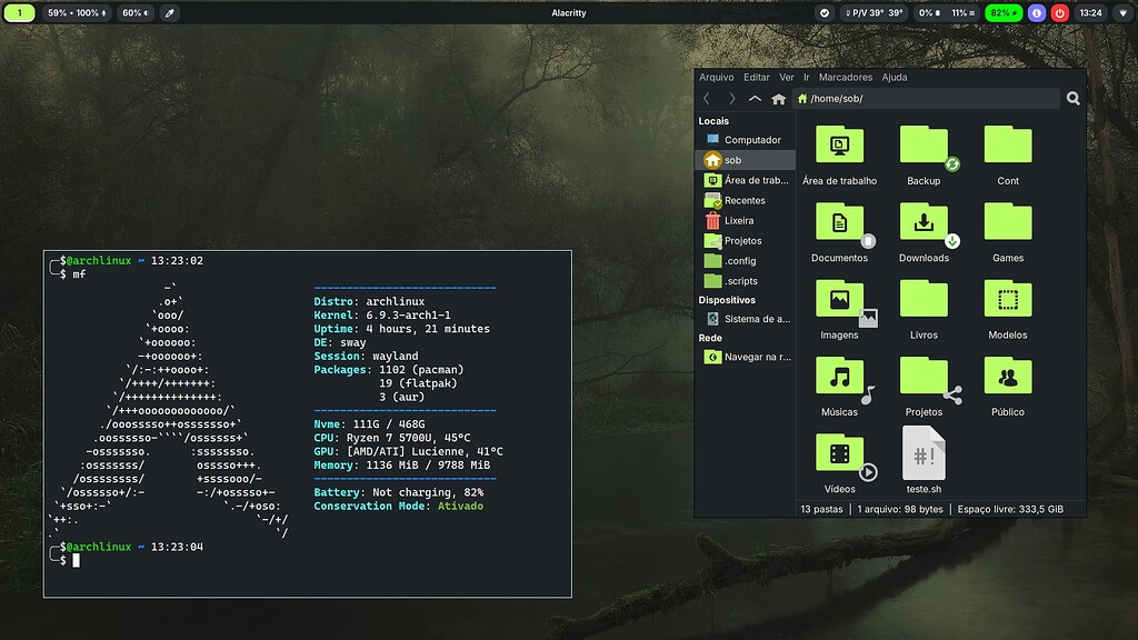 Renovando minha antiga configuração do Sway Wm - Minha Personalização ...