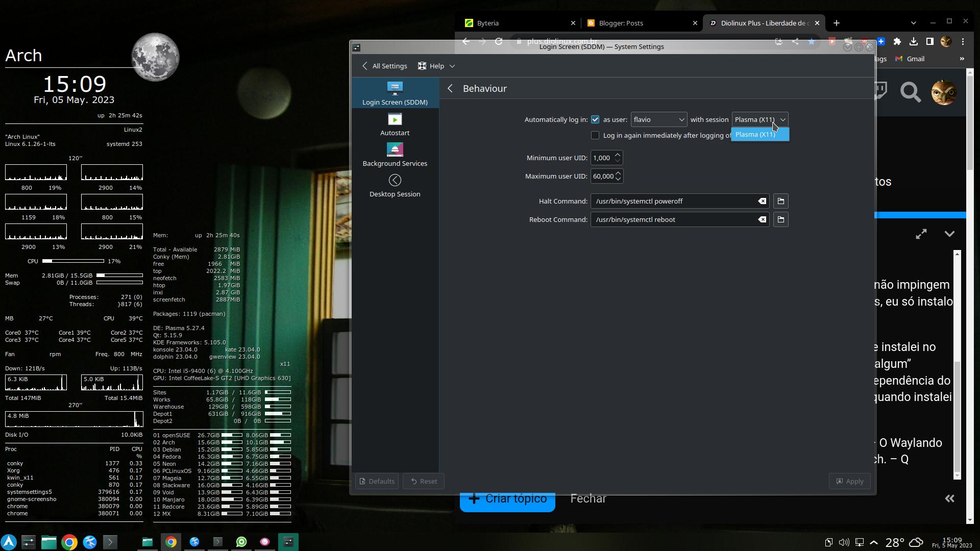 E se eu quiser usar Wayland, numa distro que não me impinge isso por ...